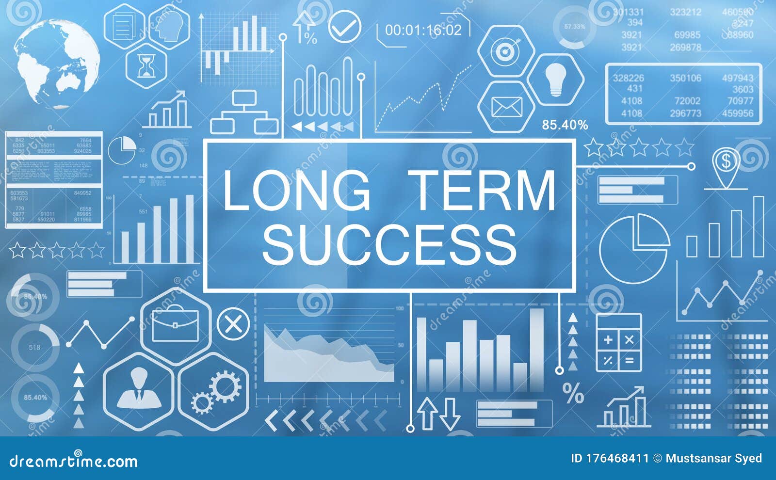 Long Term Success, Animated Typography Stock Illustration ...