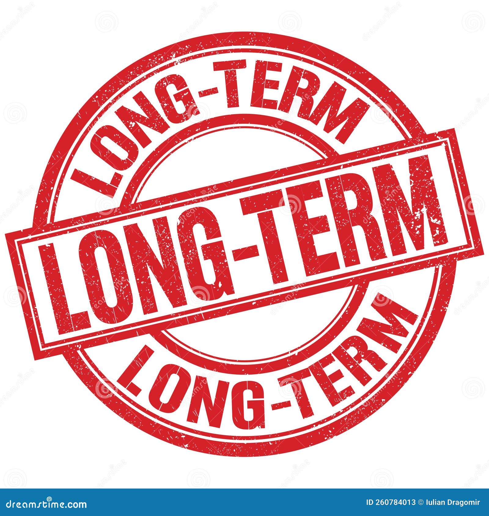 LONG-TERM Written Word on Red Stamp Sign Stock Illustration ...