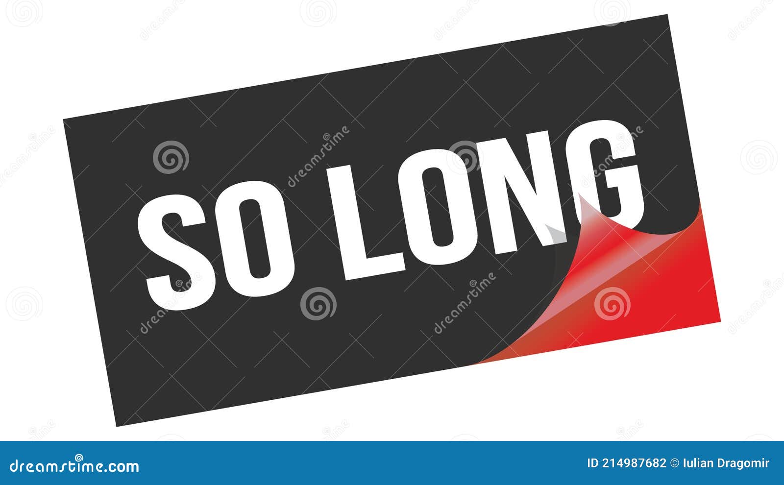 So LONG Text on Black Red Sticker Stamp Stock Illustration ...