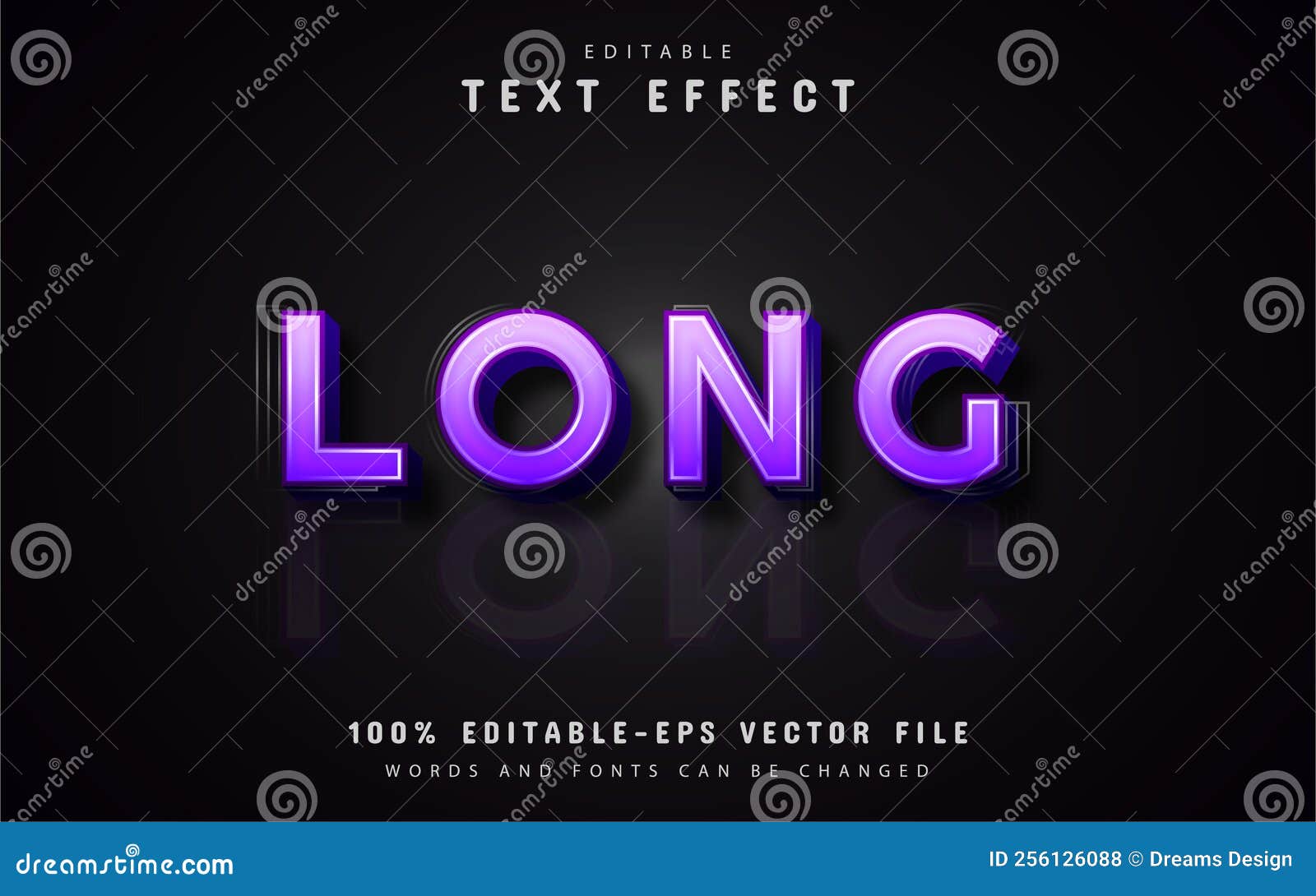 Long text effects editable stock vector. Illustration of graphic ...