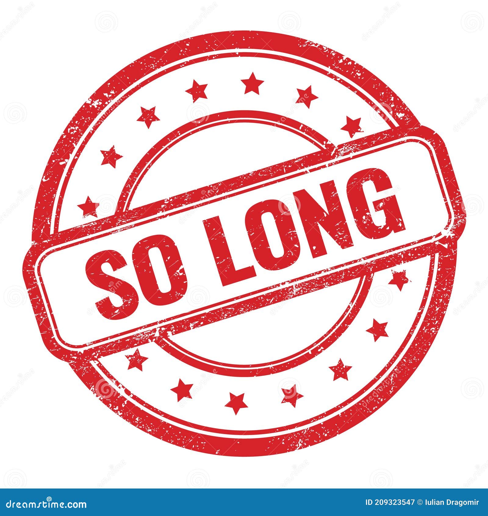 So LONG Text on Red Grungy Vintage Round Stamp Stock Illustration ...