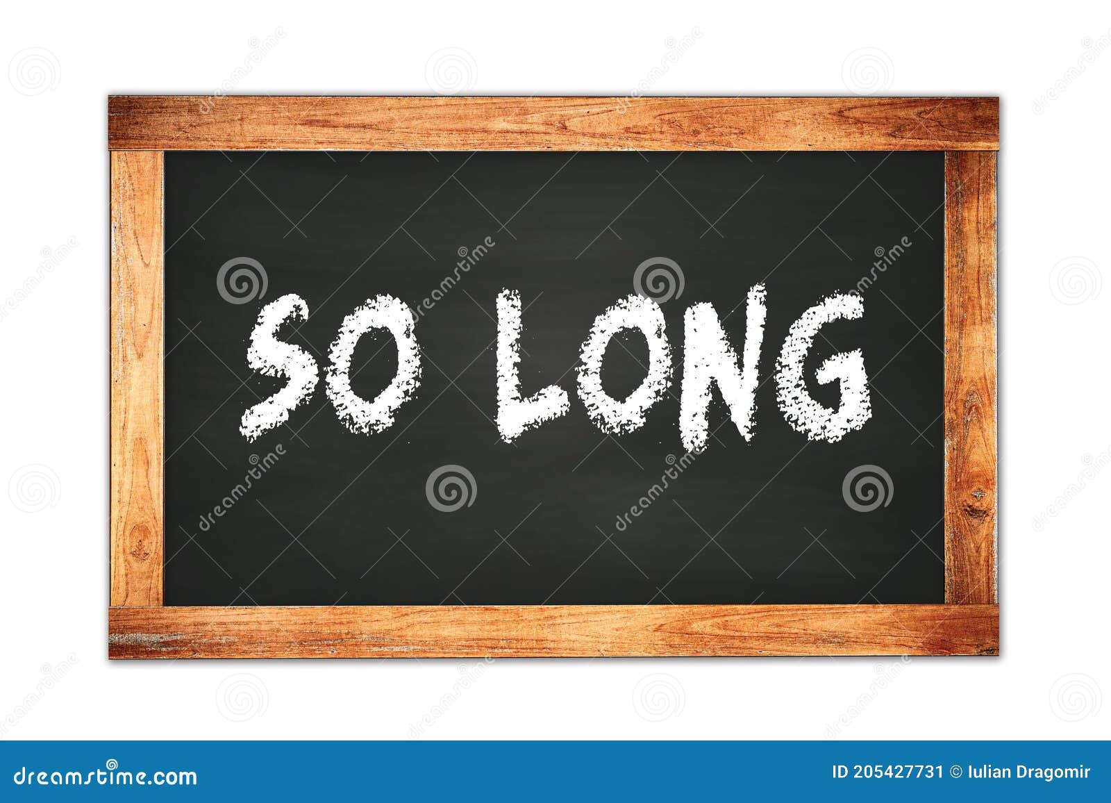 So LONG Text Written on Wooden Frame School Blackboard Stock ...