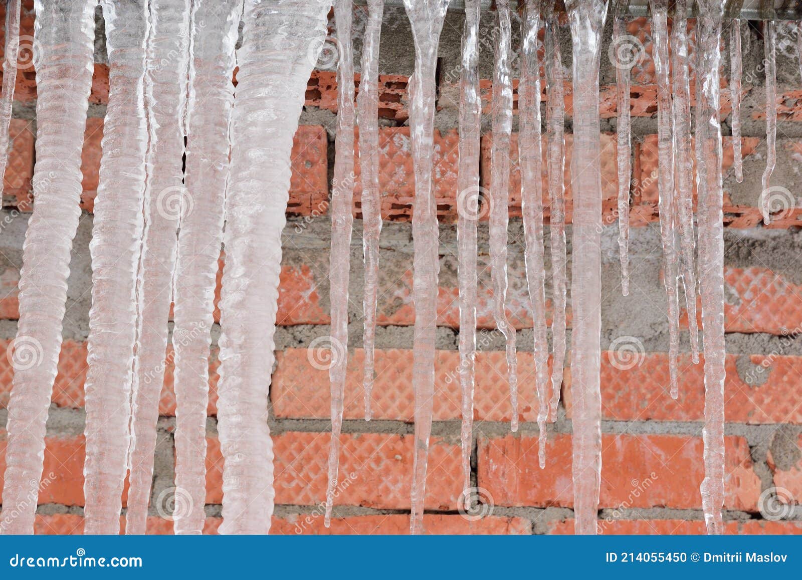 Long Thick Icicles Hanging from the Roof Stock Photo - Image of icicles ...