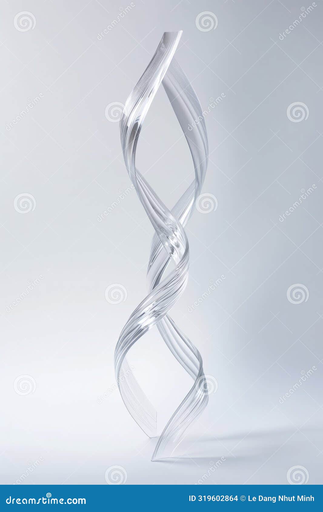 A Long, Thin, Clear Object with a Spiral Shape Stock Illustration ...