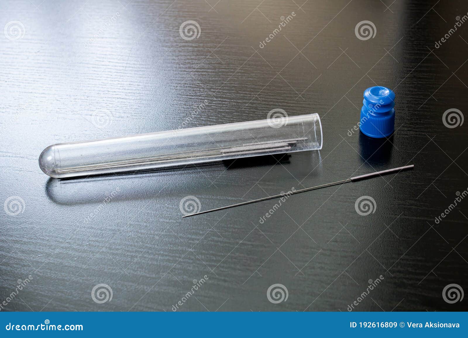 Long Thin Needles in a Test Tube Stock Image - Image of clinical ...