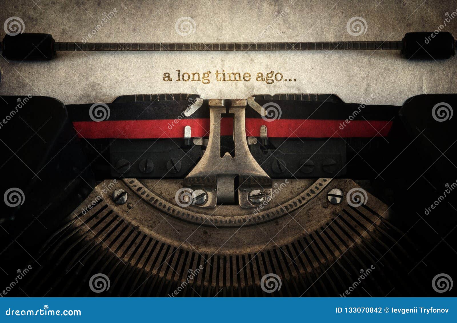 Old Typewriter Machine With German Keyboard Layout Qwertz And Red ...