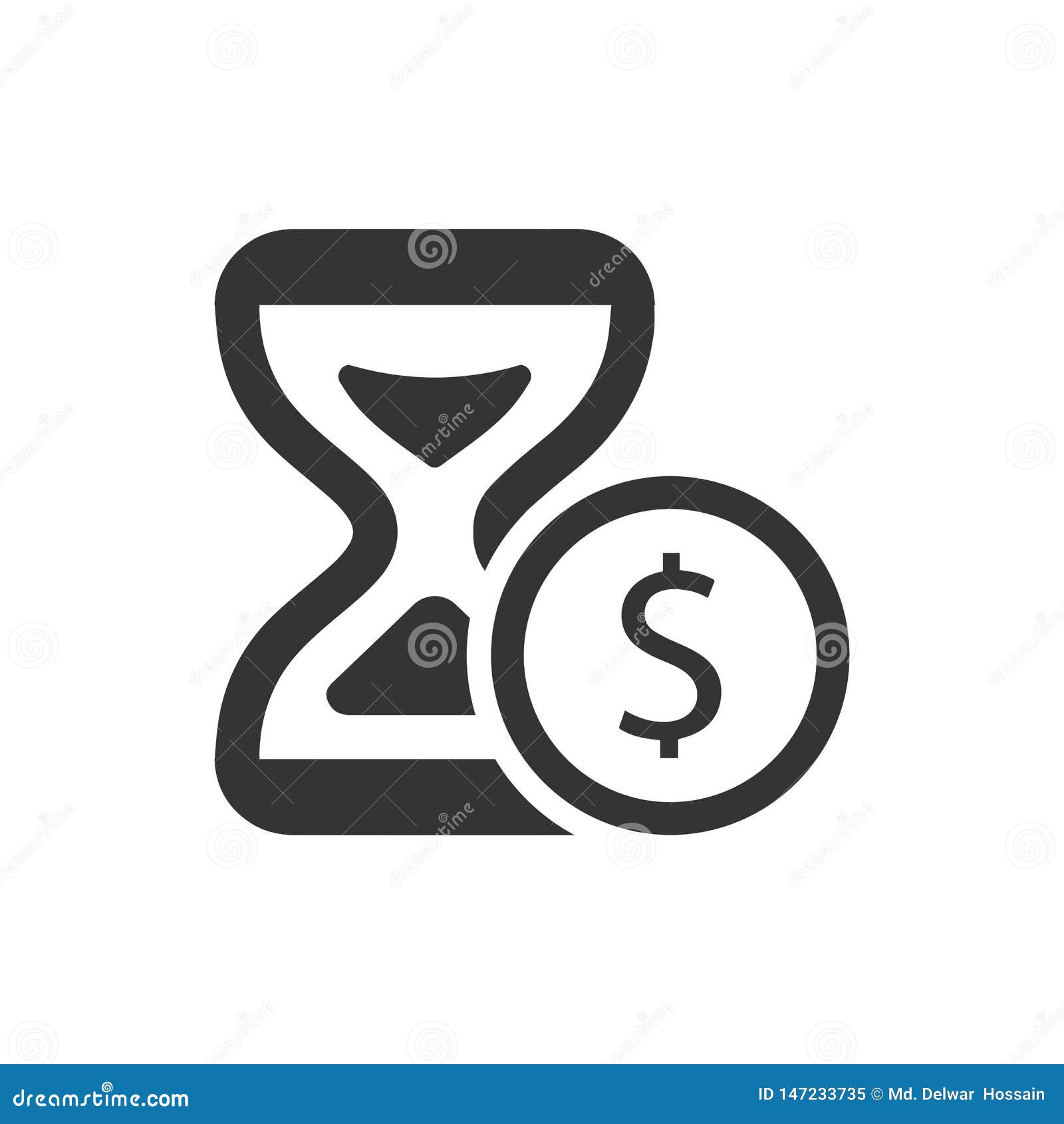 Long time investment icon stock vector. Illustration of debt - 147233735