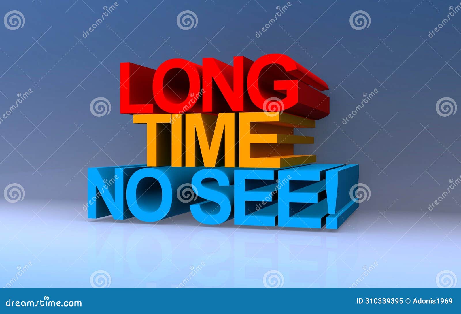 Long time no see on blue stock illustration. Illustration of hello ...