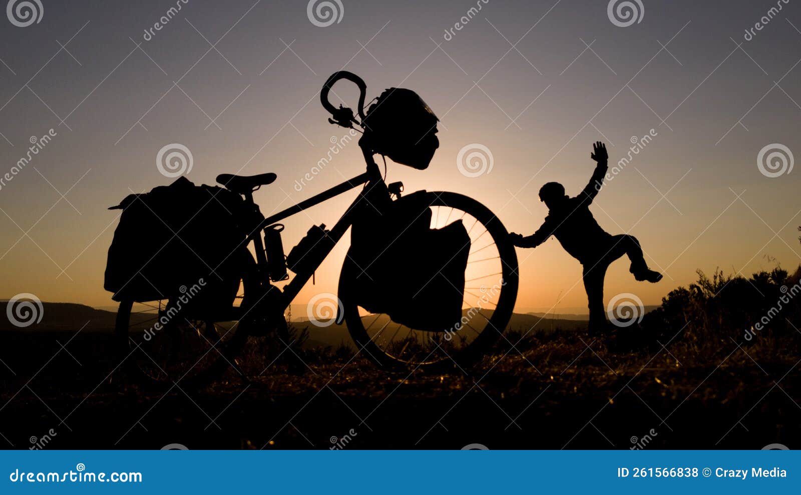 Long Tour Cycling is Also a Successful Travel Plan Stock Photo - Image ...