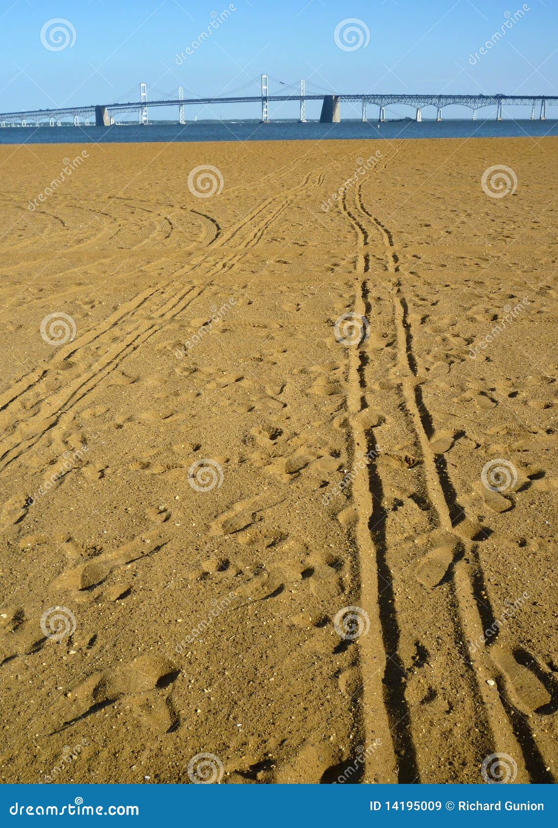Long Tracks in the Sand stock image. Image of maryland - 14195009