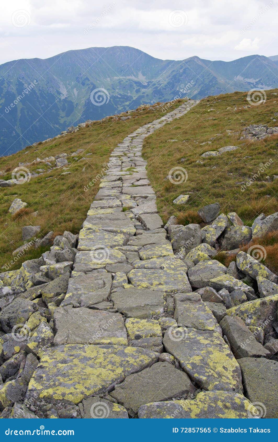 Long Trail in High Mountains Stock Image - Image of direction, connect ...