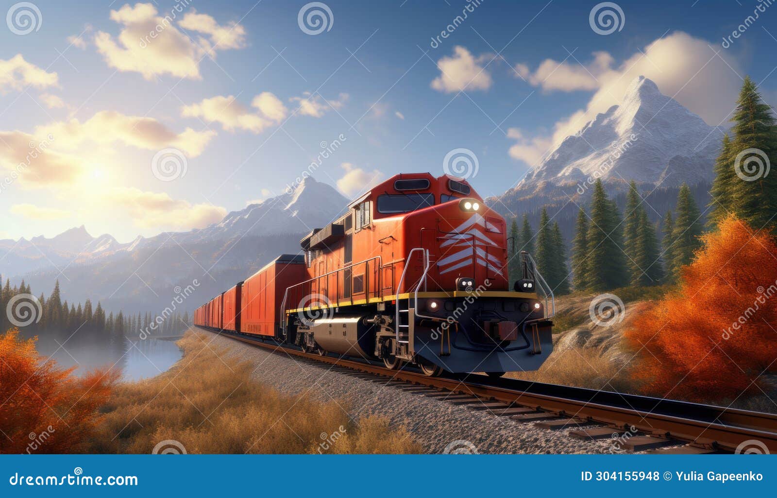 Long Train Rides through Nature in Winter Stock Photo - Image of ...