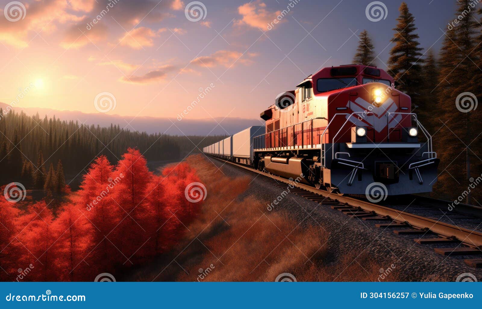 Long Train Rides through Nature in Winter Stock Image - Image of ...