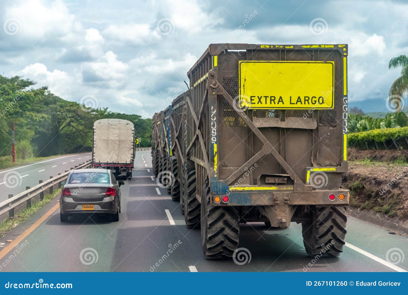 Long Truck from Several Trailers Stock Photo - Image of carrier ...