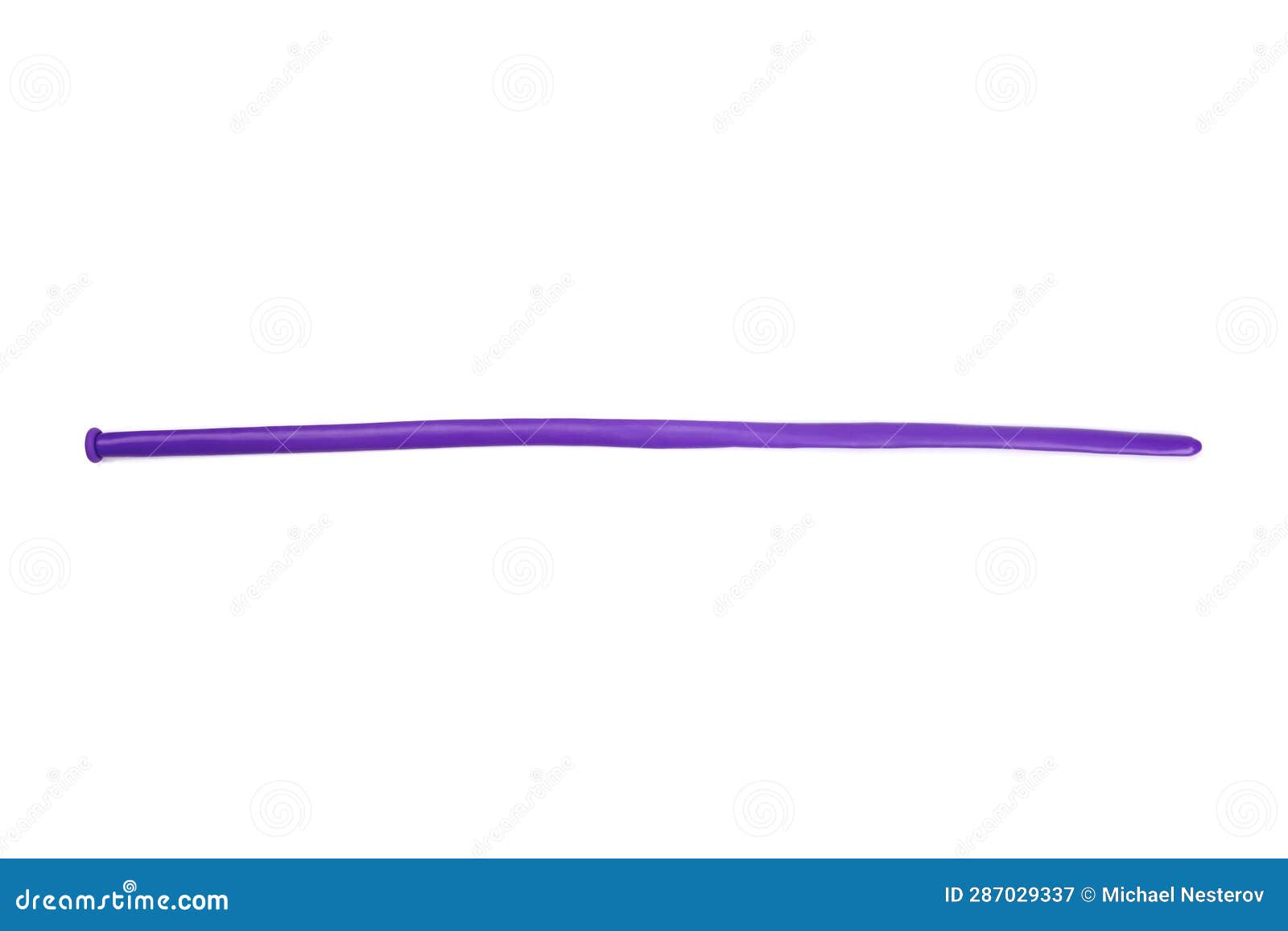 Long Unblown Balloon Isolated on White Stock Image - Image of white ...
