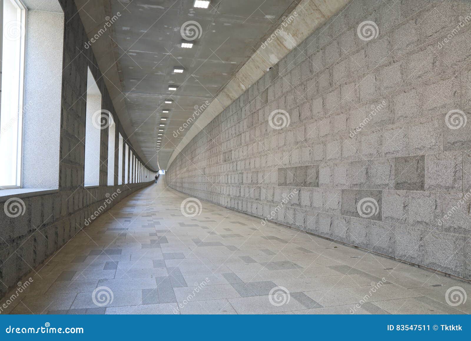 Long underground passway stock image. Image of architecture - 83547511