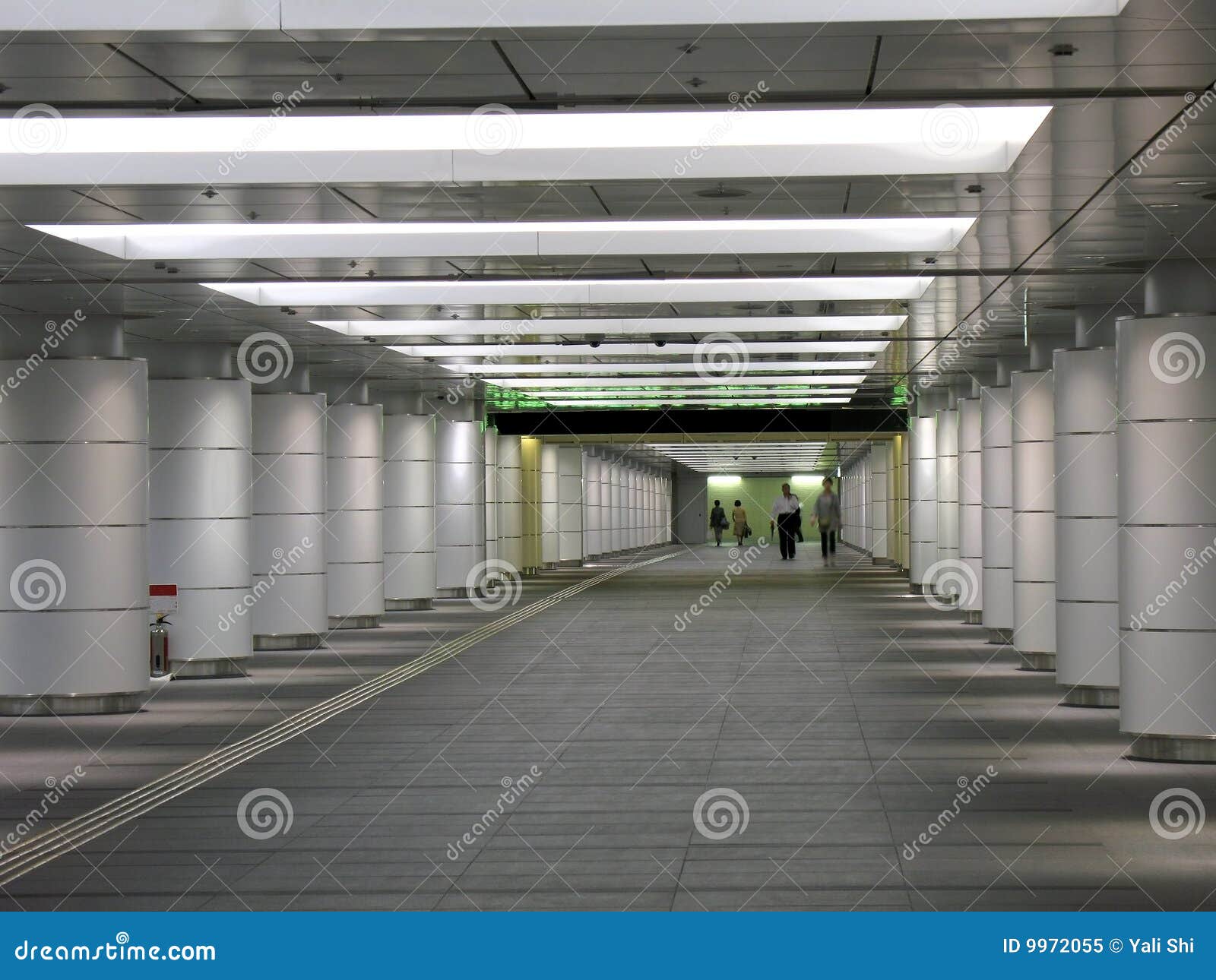 Long Underground Walkway stock image. Image of walls, stone - 9972055