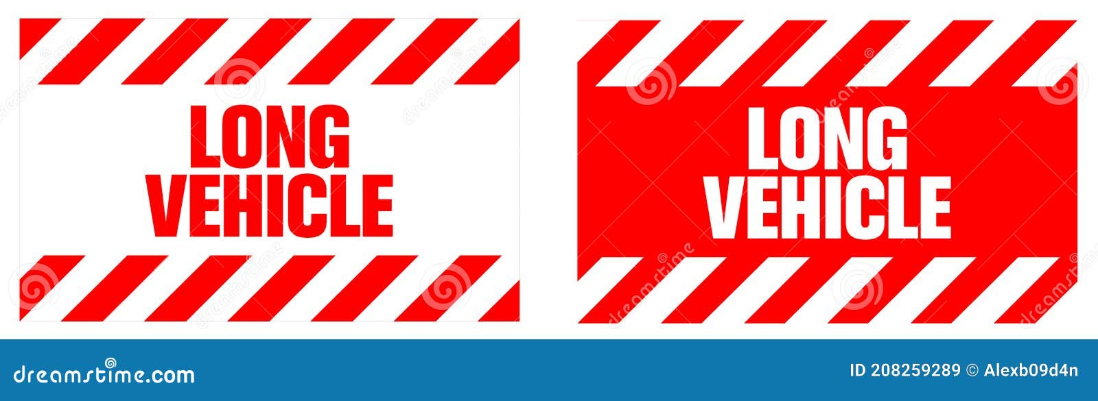 Long Vehicle Warning Sign. Vector Illustration | CartoonDealer.com ...