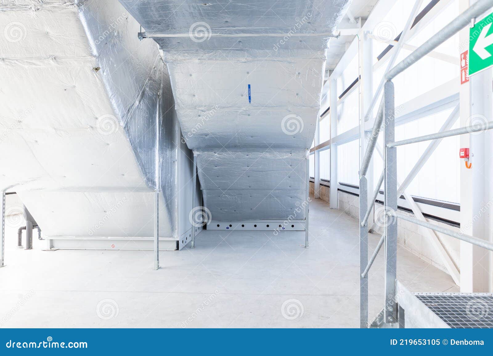 Aeration Pipes in a Technical Room Stock Image - Image of industrial ...