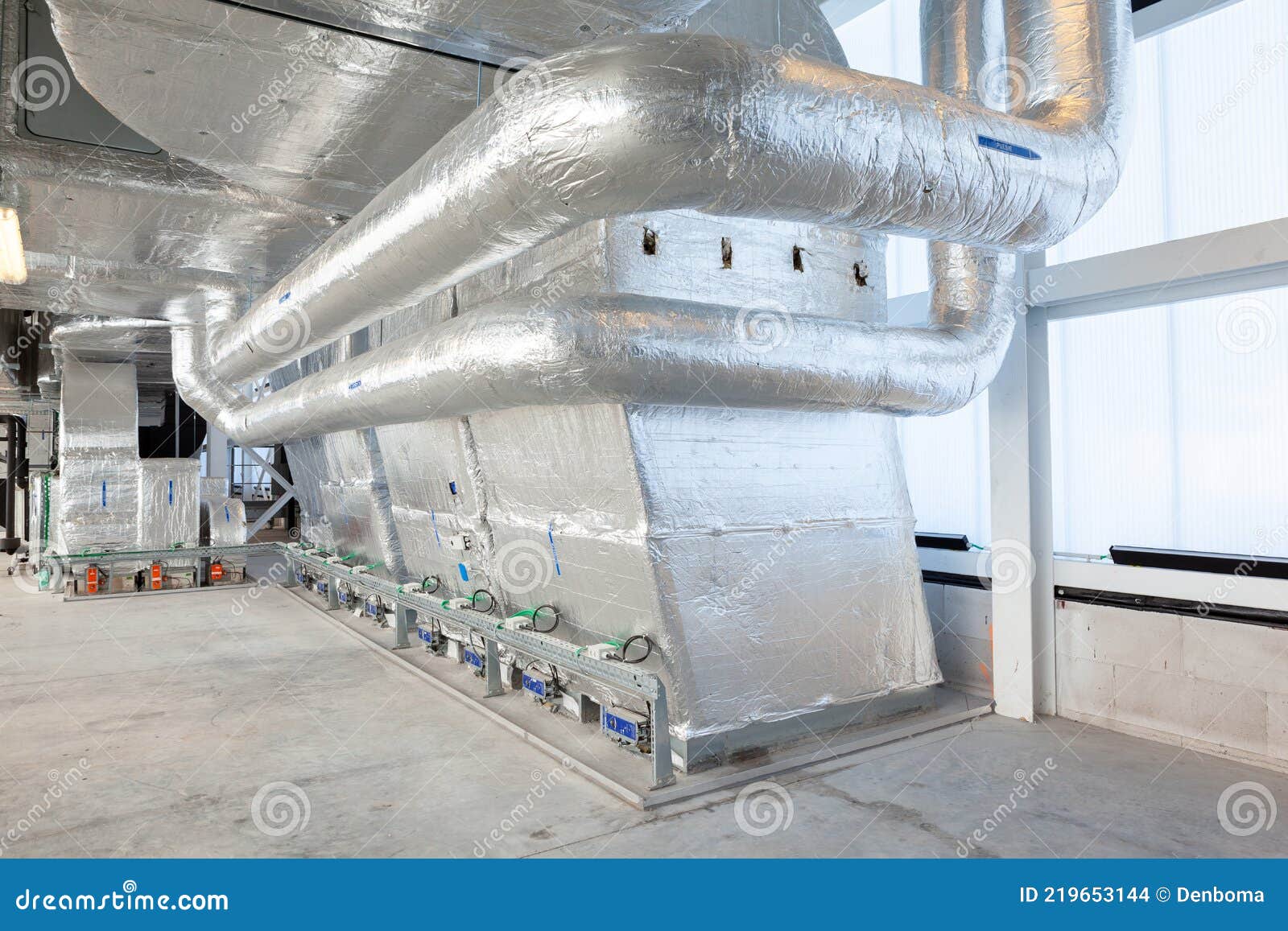 Aeration Pipes in a Technical Room Stock Photo - Image of distribution ...