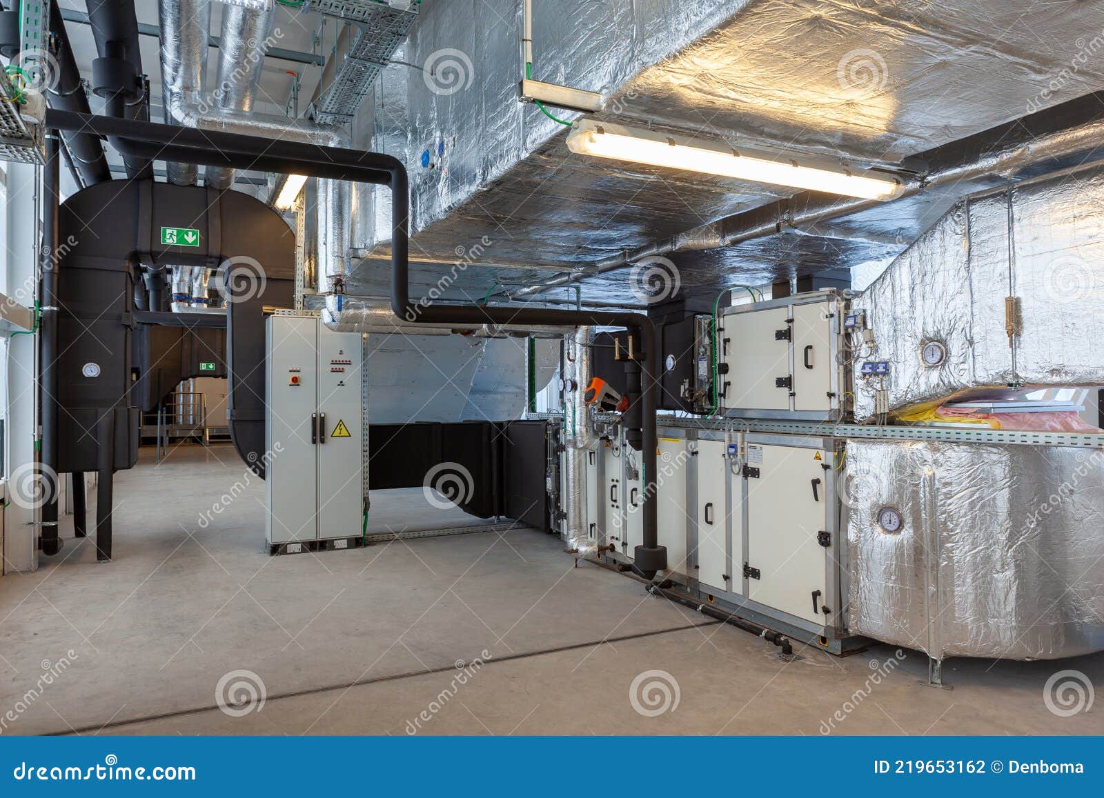 Aeration Pipes in a Technical Room Stock Photo - Image of hvac ...