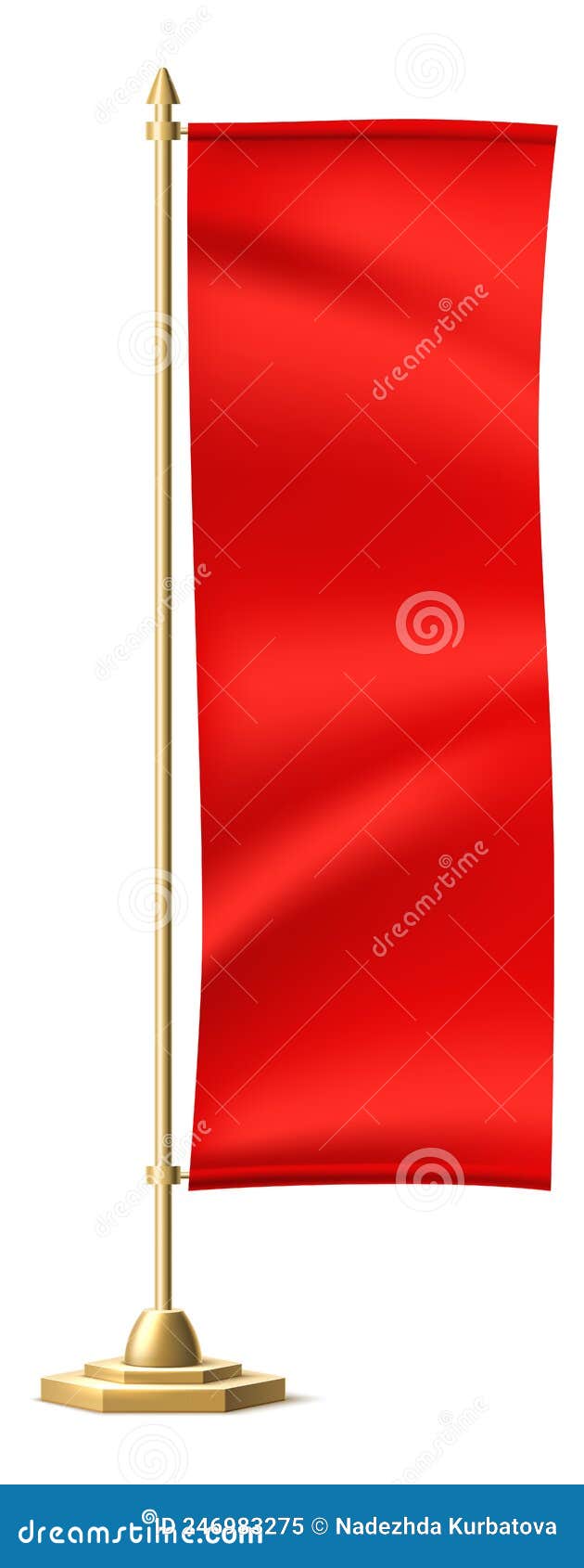 Long Vertical Red Banner. Realistic Classic Flag Stock Vector ...