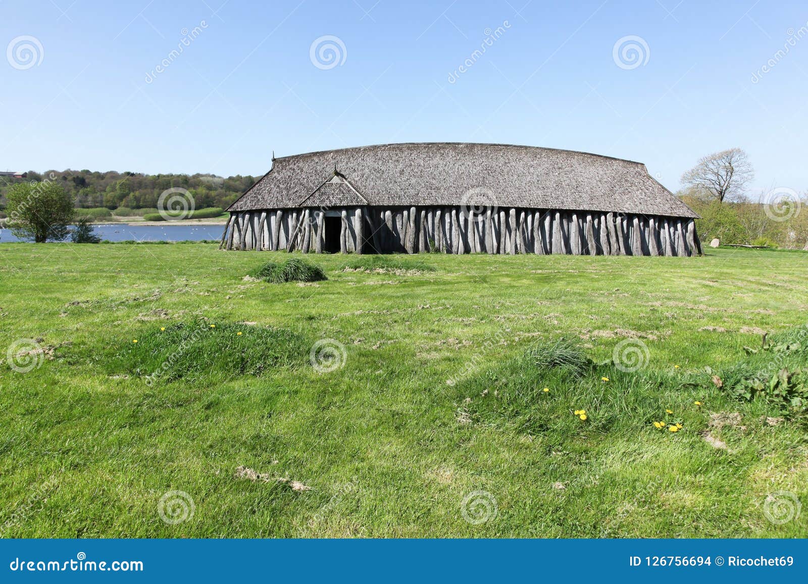 Viking House in Hobro, Denmark Stock Photo - Image of architecture ...