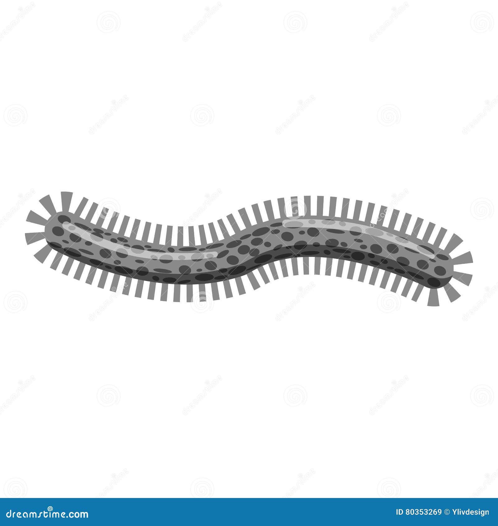 Long Virus Icon, Gray Monochrome Style Stock Vector - Illustration of ...