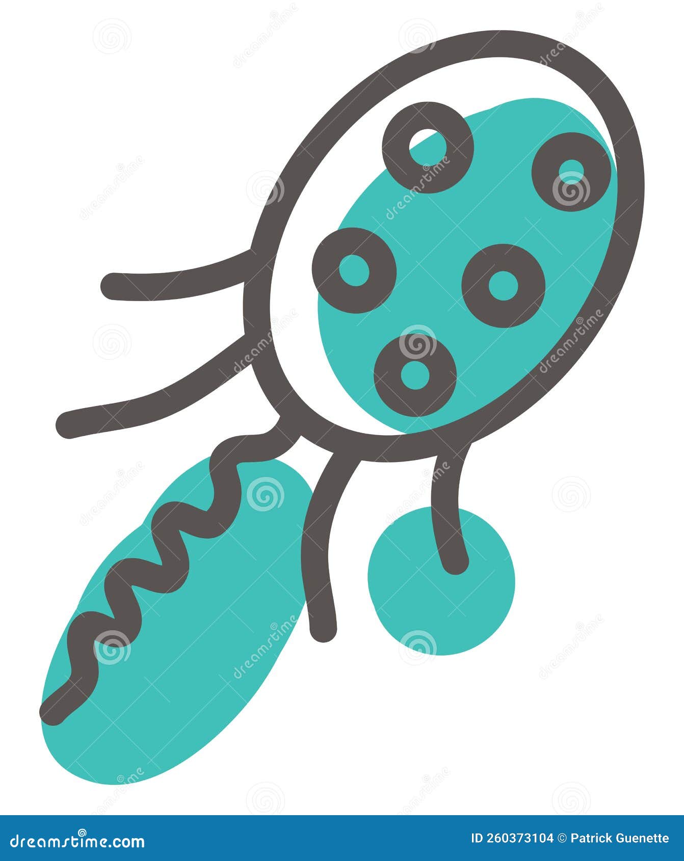 Long virus, icon stock vector. Illustration of white - 260373104