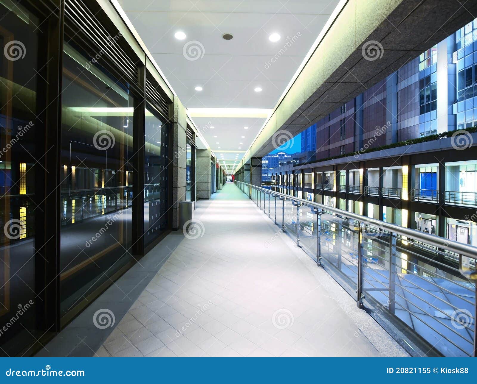 Long walkway stock image. Image of beautiful, metal, floor - 20821155