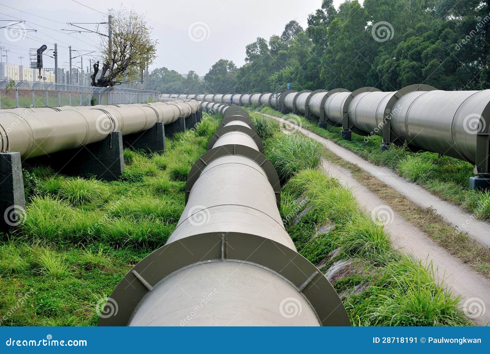Long water pipes stock image. Image of generator, electricity - 28718191