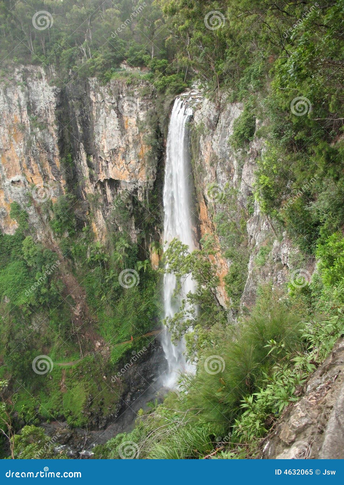 Long Waterfall stock image. Image of forest, drop, outdoor - 4632065