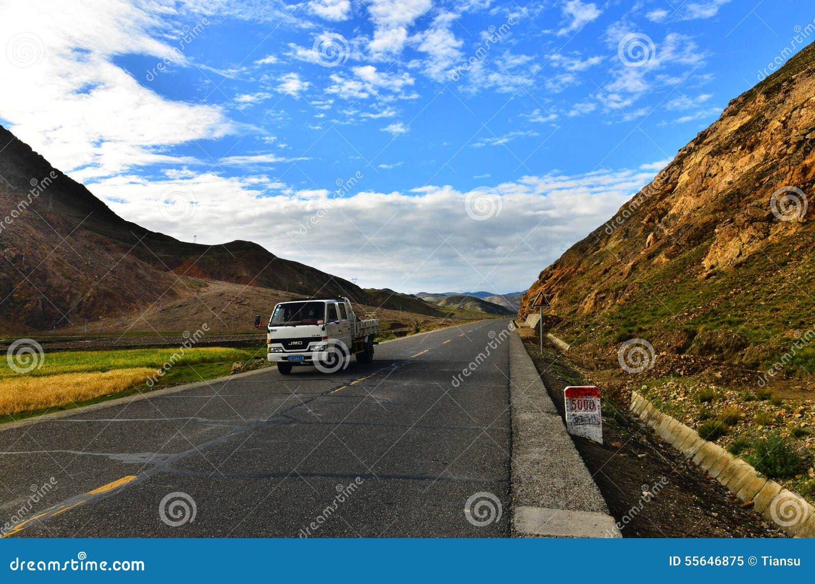 Long Way Ahead with High Mountain in Front Editorial Image - Image of ...