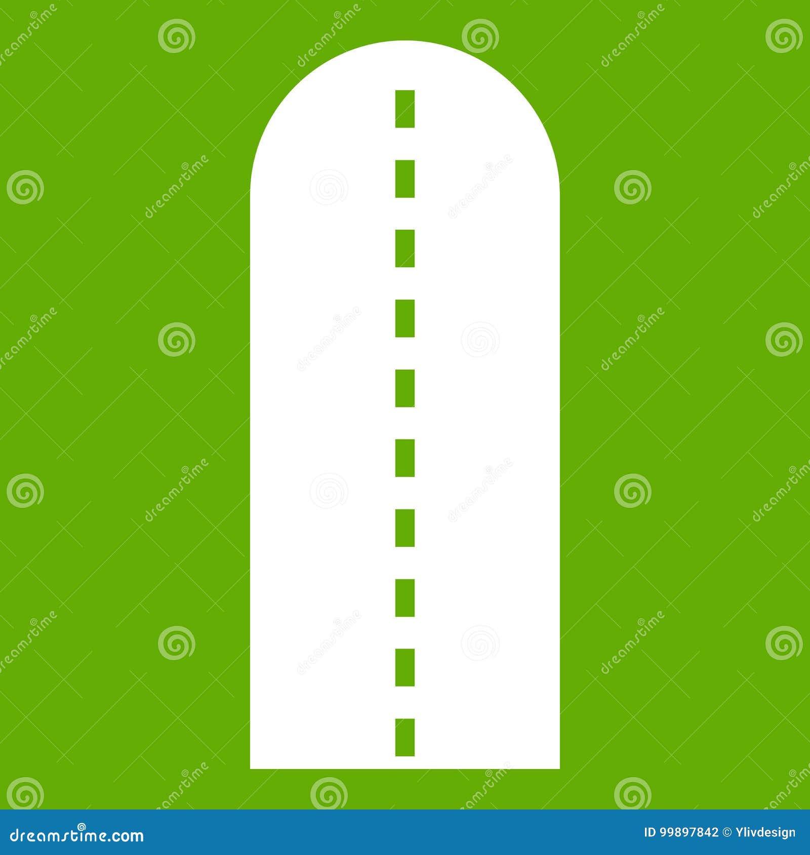 Long way icon green stock vector. Illustration of highway - 99897842