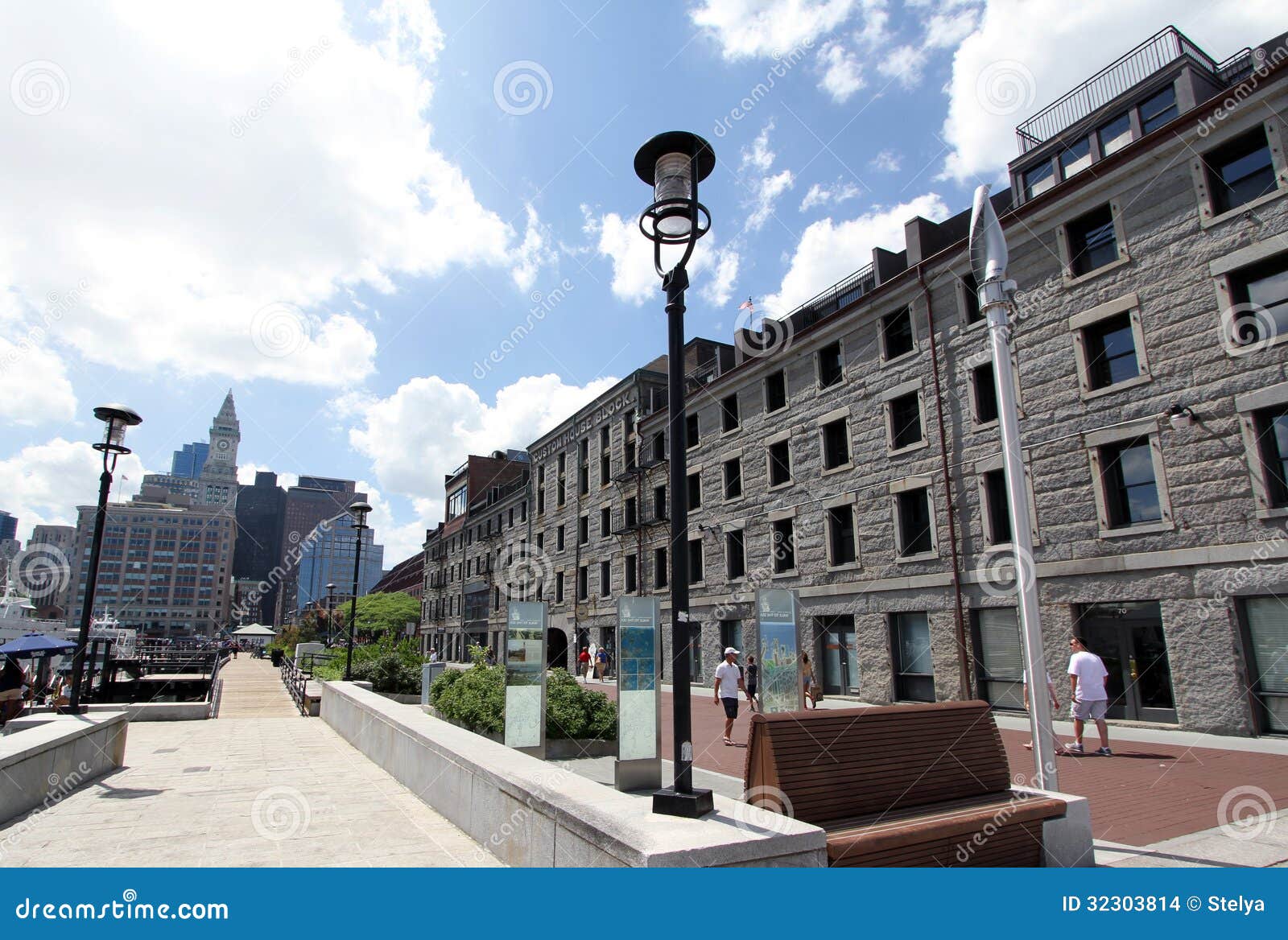 Long Wharf Harbor Walk Boston Editorial Stock Image - Image of harbor ...