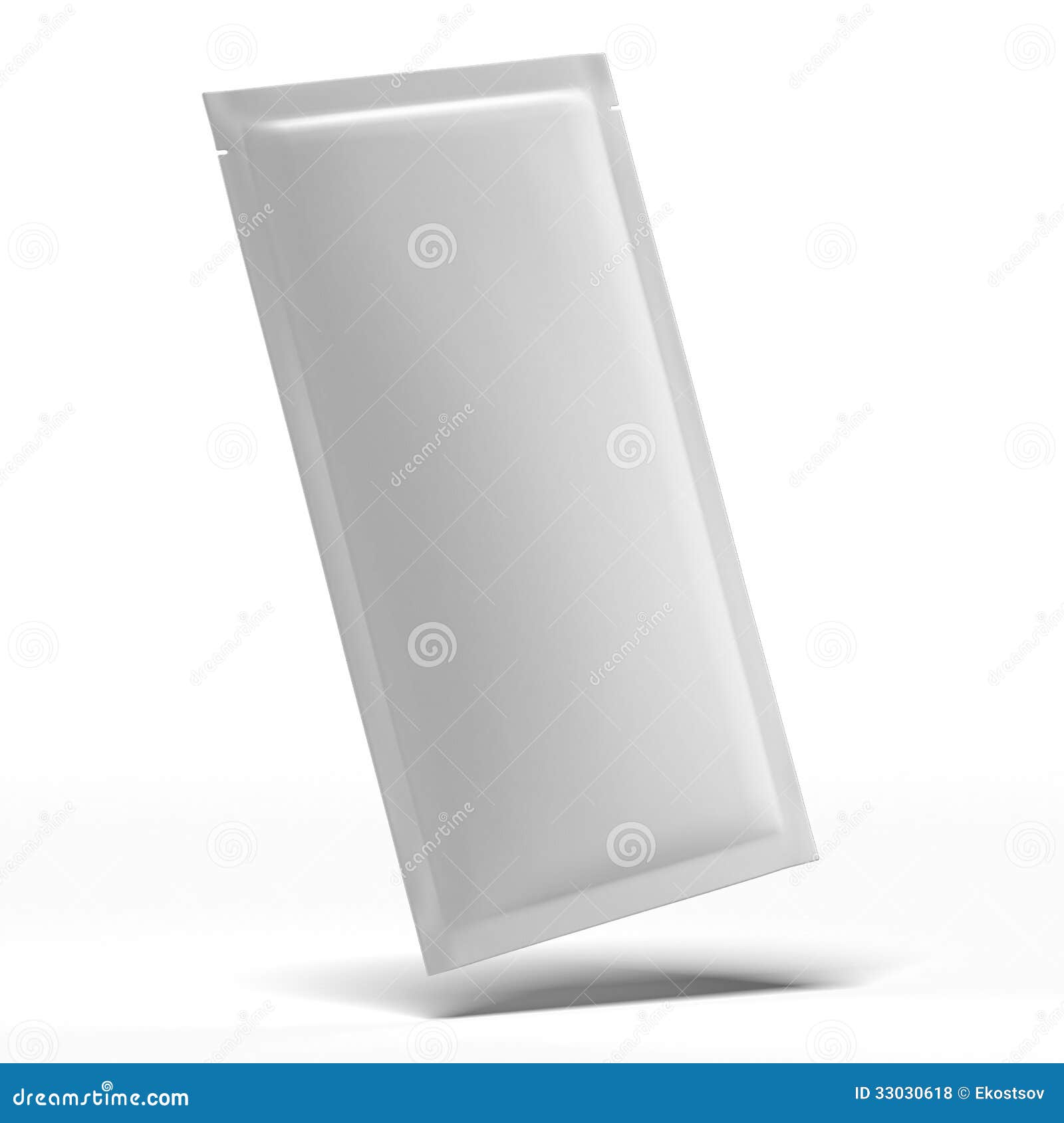 Blank Foil Food Snack Pillow Pouch Realistic Vector Mock-up. Sachet ...