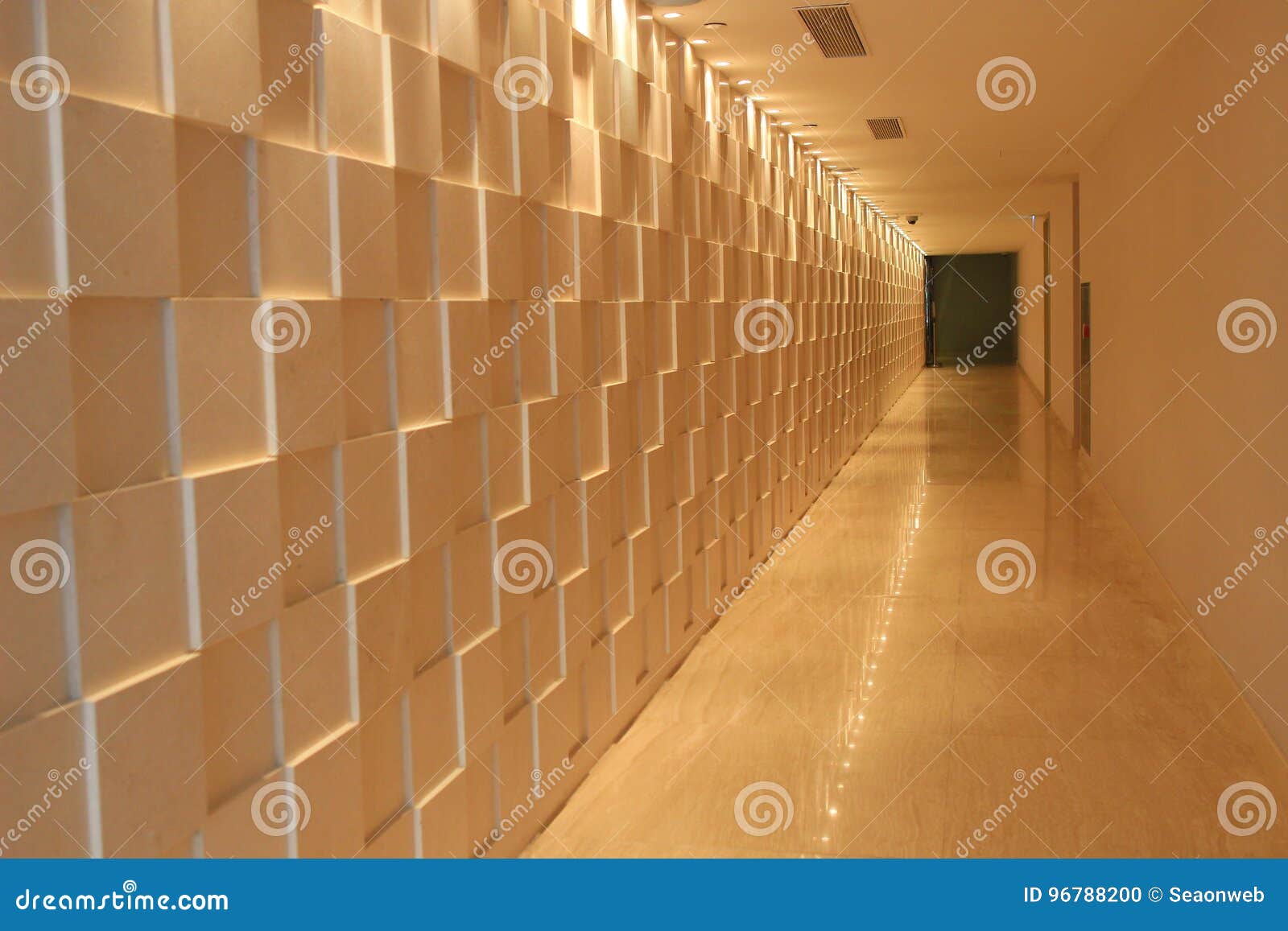 The Long White Clean Hallway Editorial Image - Image of empty ...