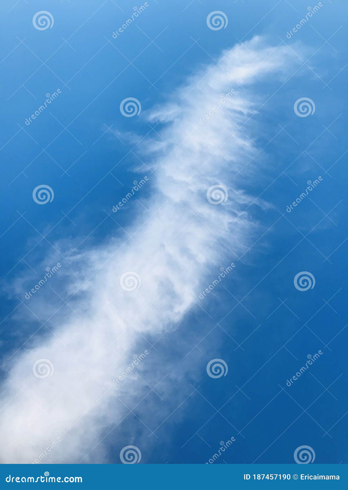 Long White Cloud and Blue Sky Stock Photo - Image of color, dream ...
