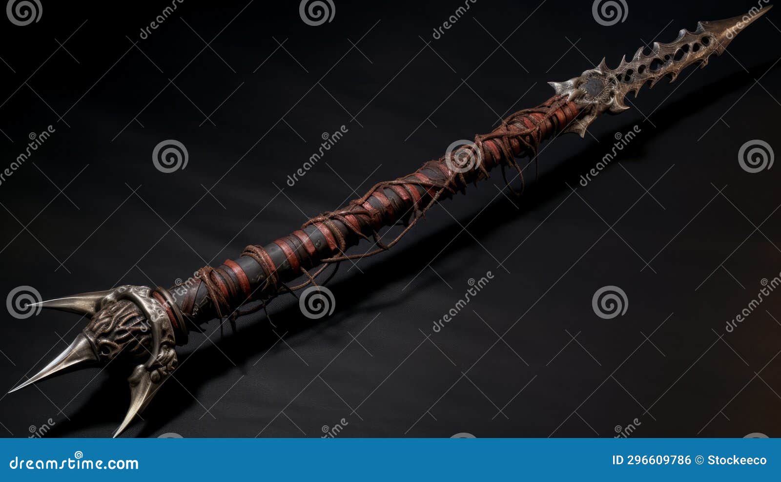 Supernatural Realism Spiked Weapon with Long Wooden Handle Stock ...