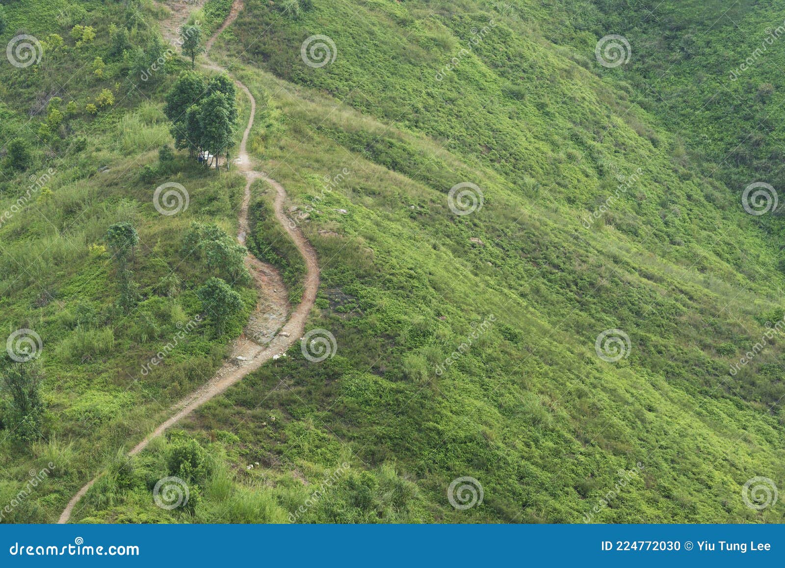 A Long and Winding Rural Path Crosses the Hill Stock Photo - Image of ...