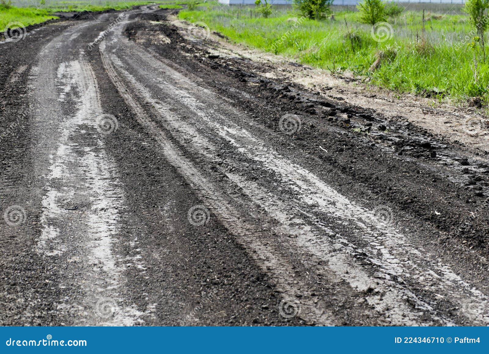 Long Winding Rural Trail Along Green Grass in Summer Stock Photo ...