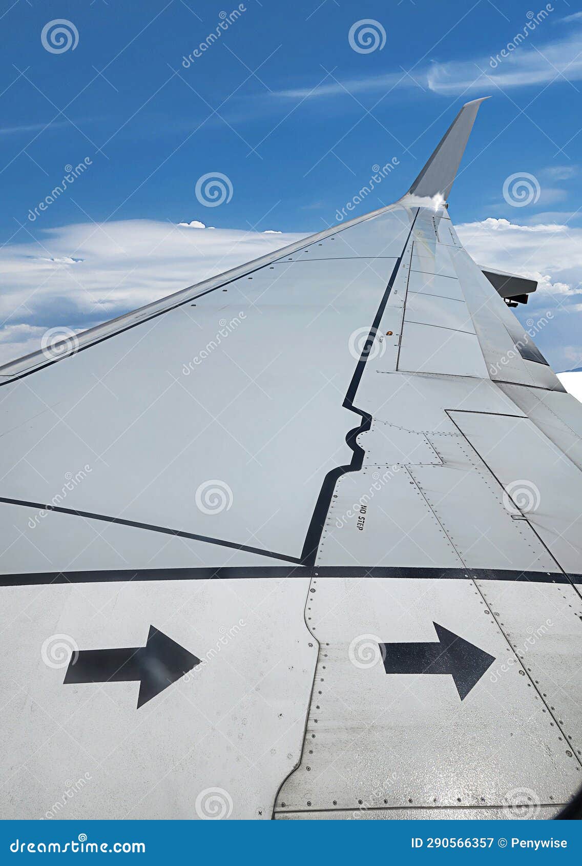 Airplane long wing stock image. Image of wing, long - 290566357
