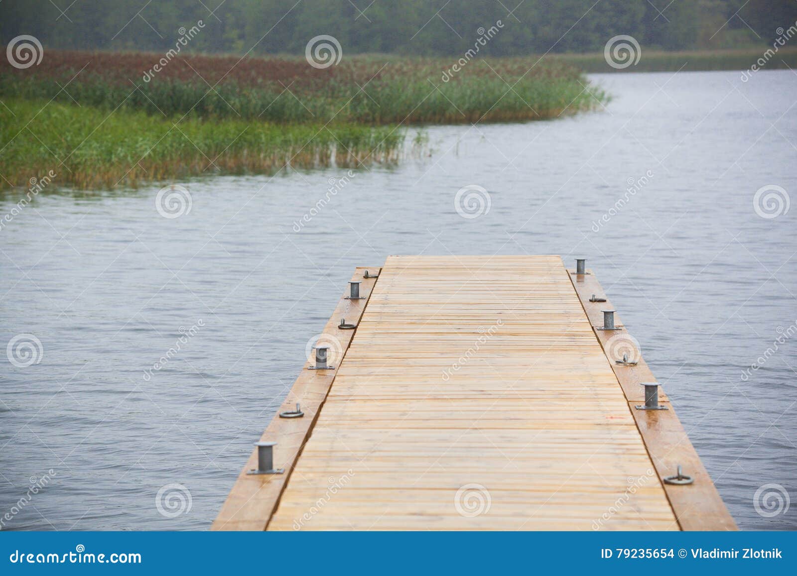 Long Wooden Dock on the Lake Stock Photo - Image of summer, landscape ...