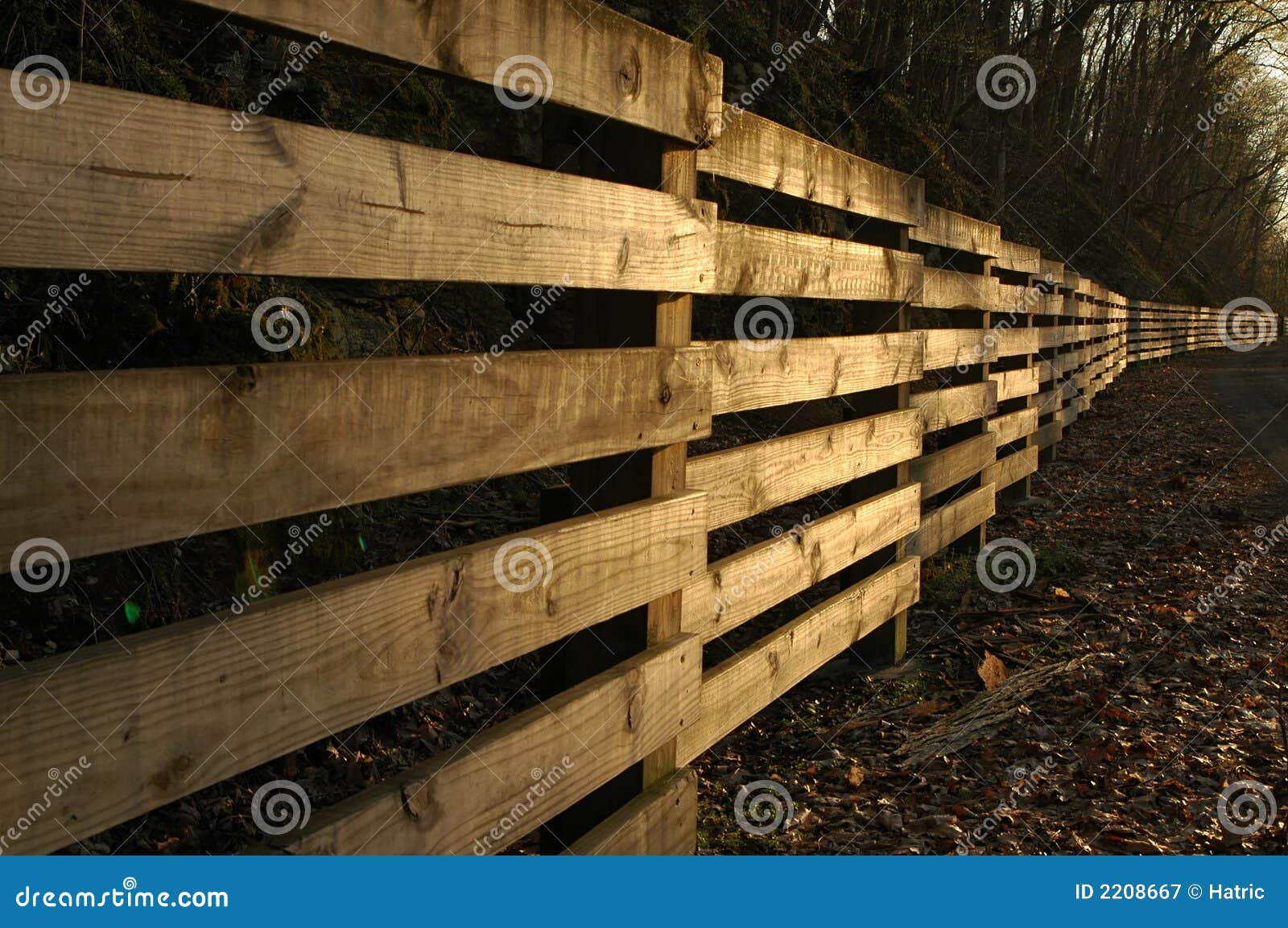 A long wooden fence... stock image. Image of long, exterior - 2208667