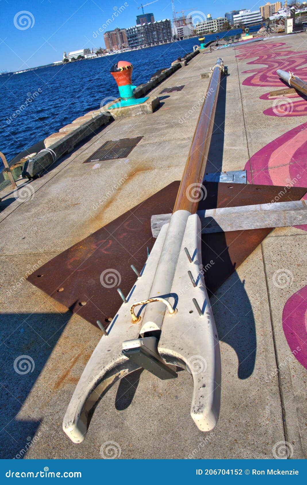 Long wooden Mast stock photo. Image of vintage, knot - 206704152