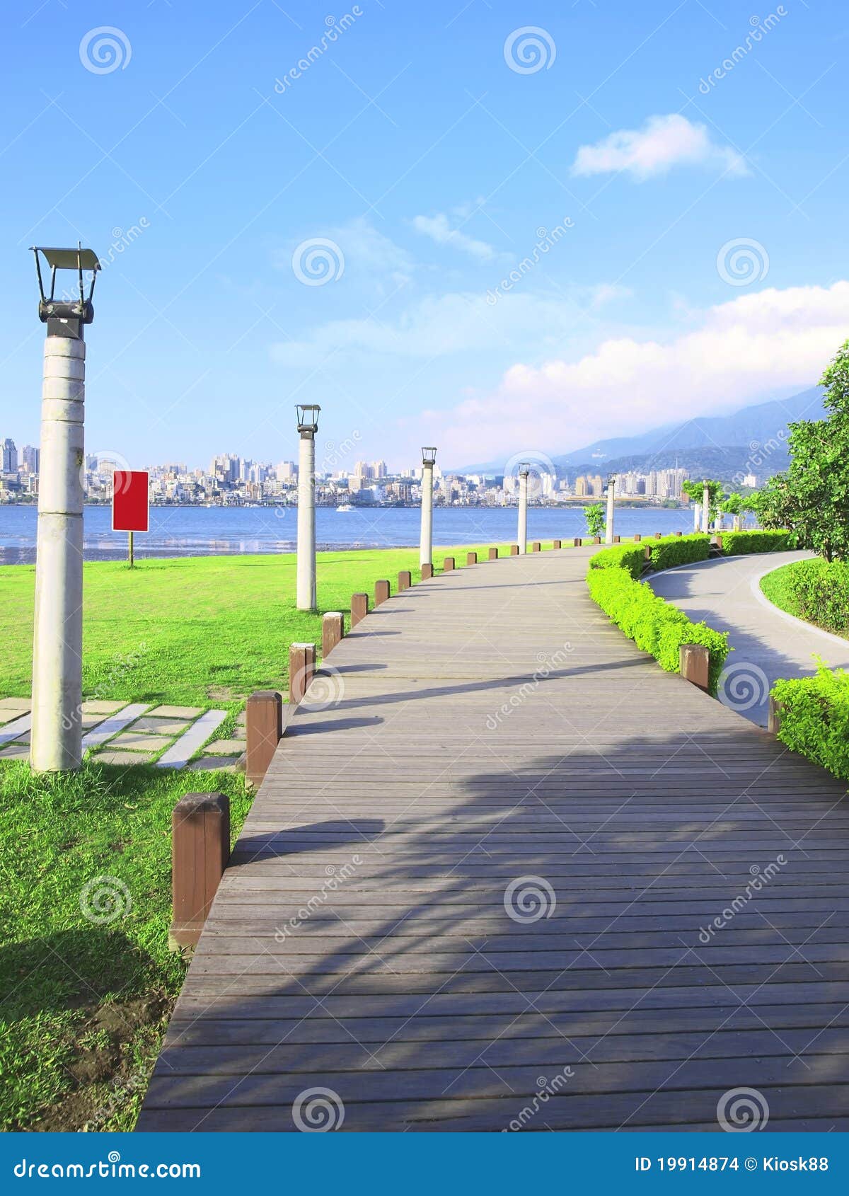 Long wooden walkway stock photo. Image of long, bright - 19914874