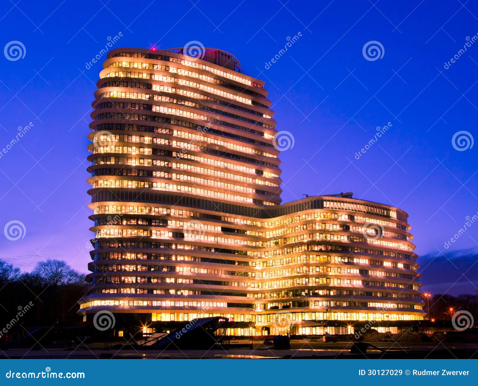 Office Blue Hour stock image. Image of office, netherlands - 30127029