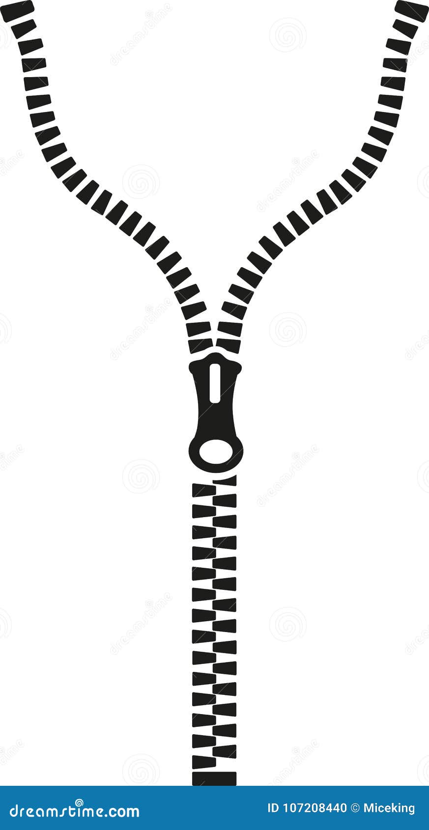 Long zipper zip stock vector. Illustration of textile - 107208440
