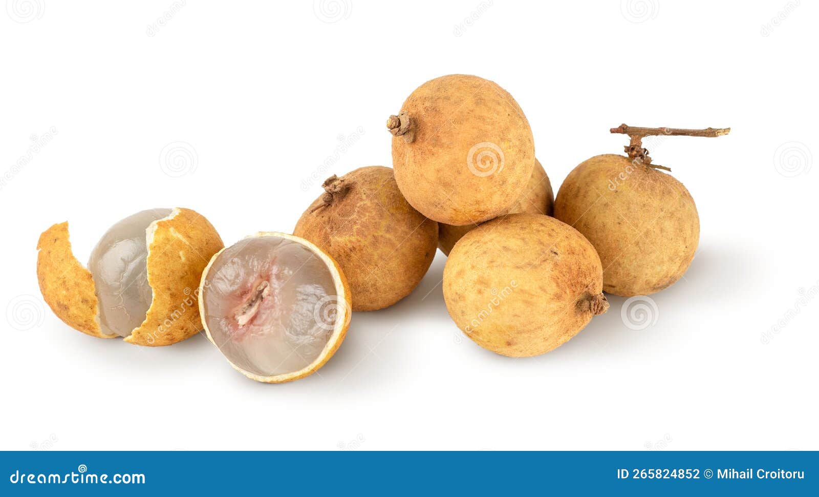 Longan. Fresh Longan Isolated on White Background Stock Photo - Image ...