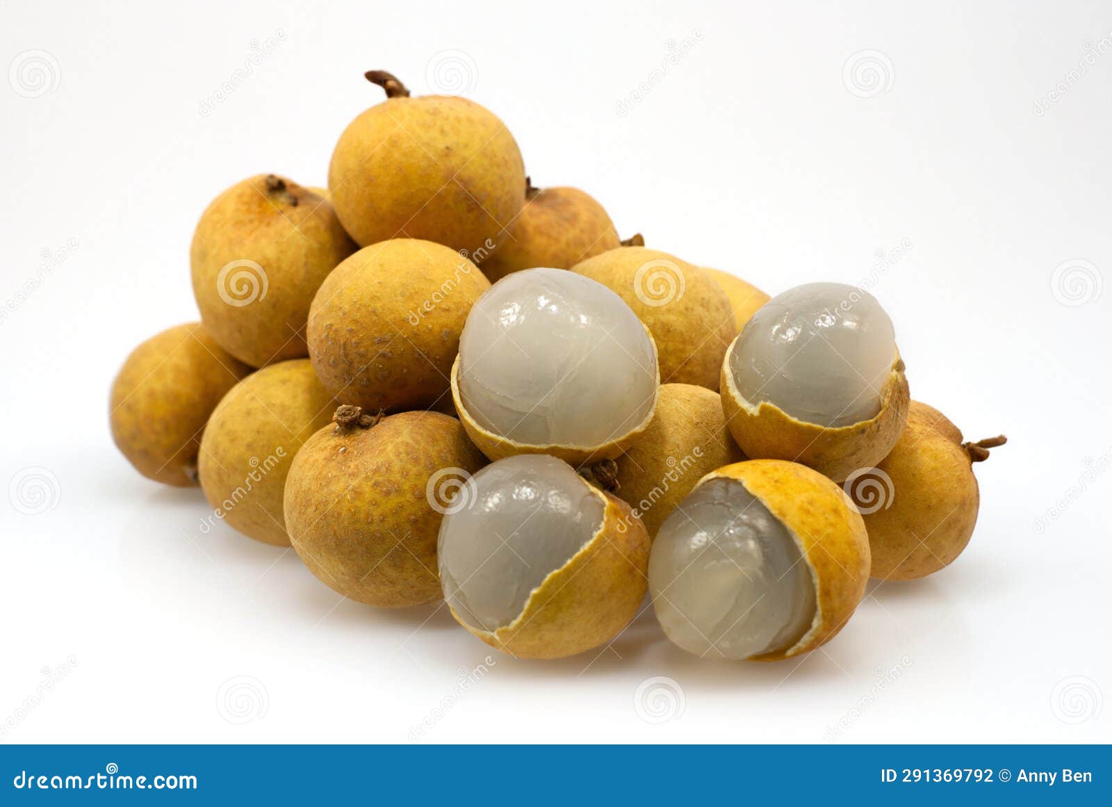 Longan Fruit Isolated on White Background Stock Photo - Image of group ...